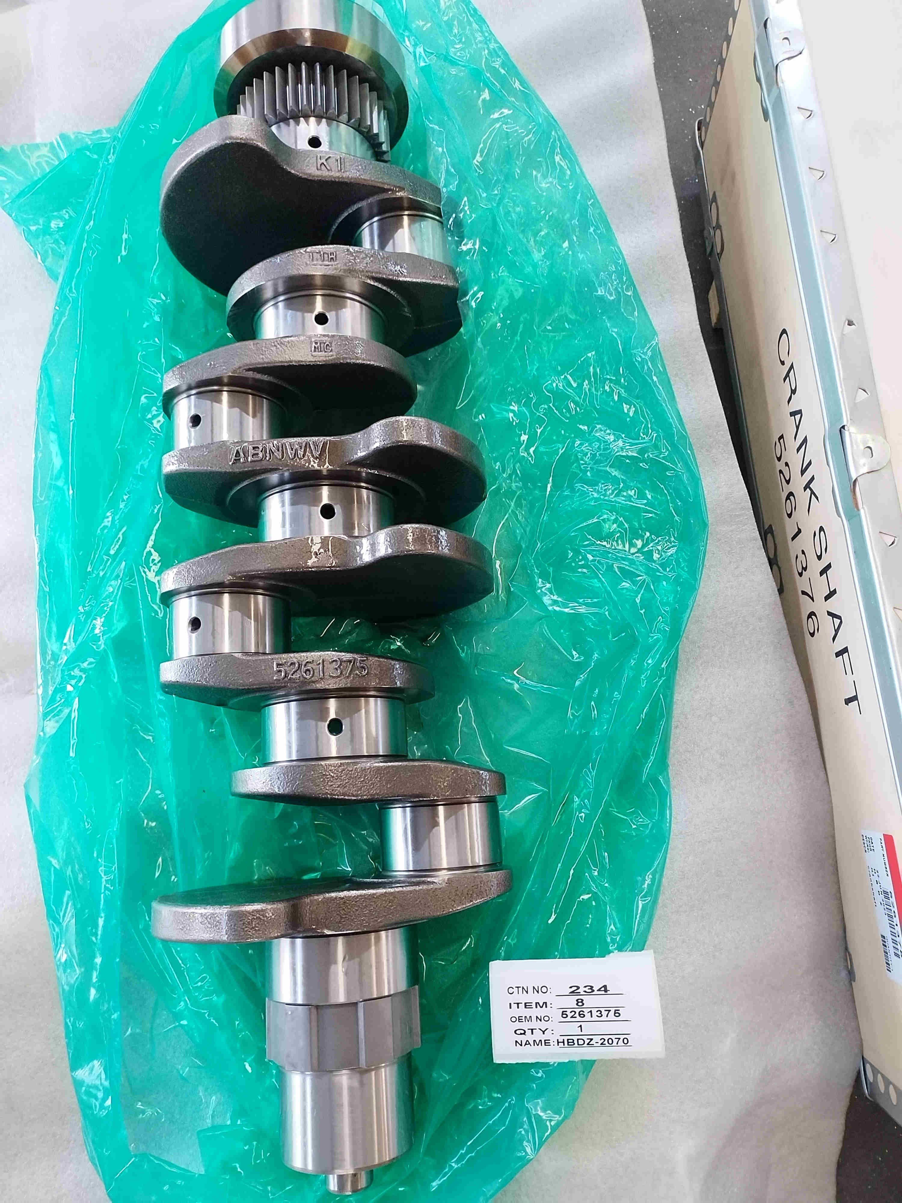 Crankshaft with Gear Assembly for Foton Auzu Omaco Cummins ISF3.8 ...